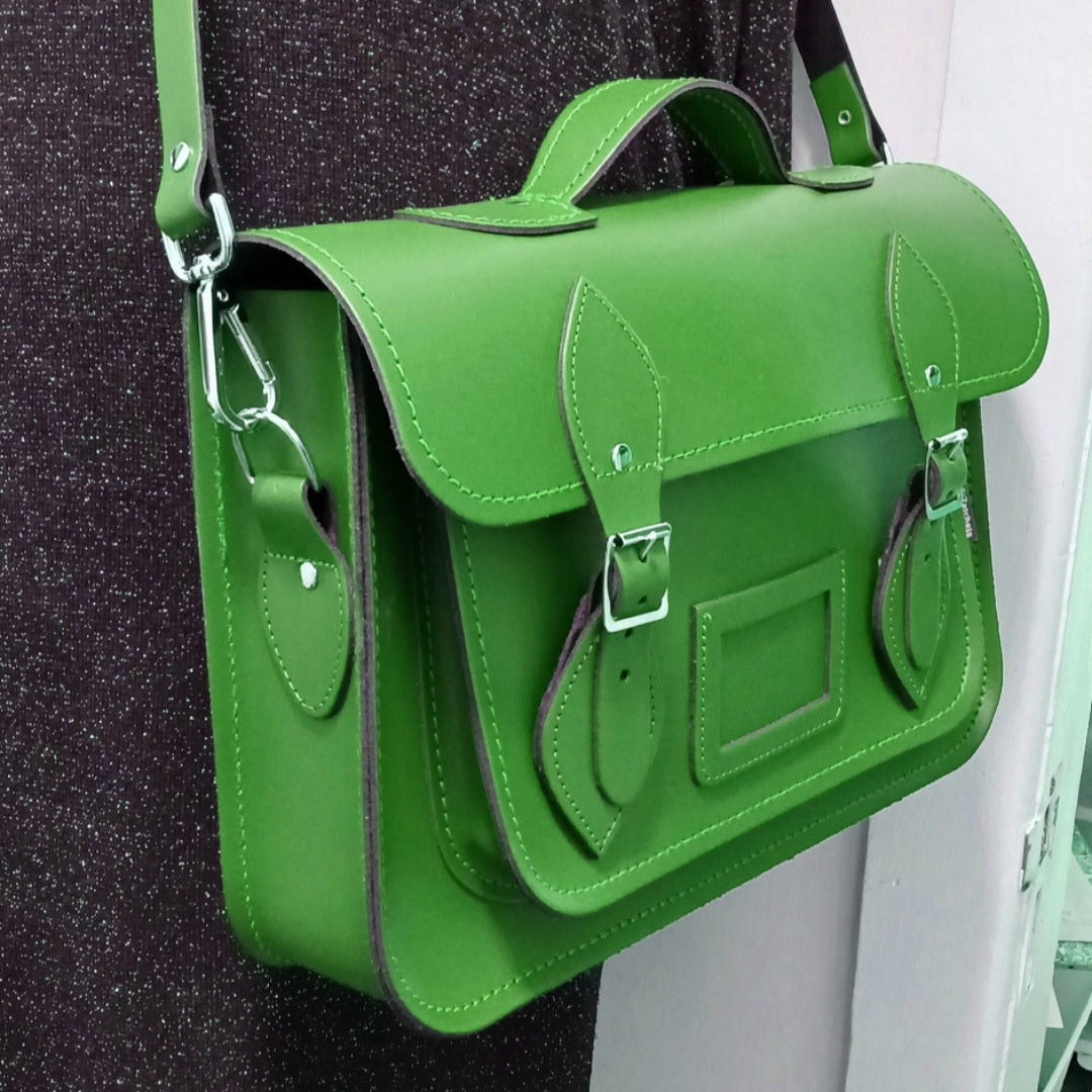 Zatchels Green Handmade Leather Satchel | 4 Sizes