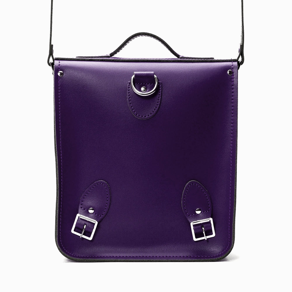 Zatchels Purple Handmade Leather City Backpack | 2 Sizes