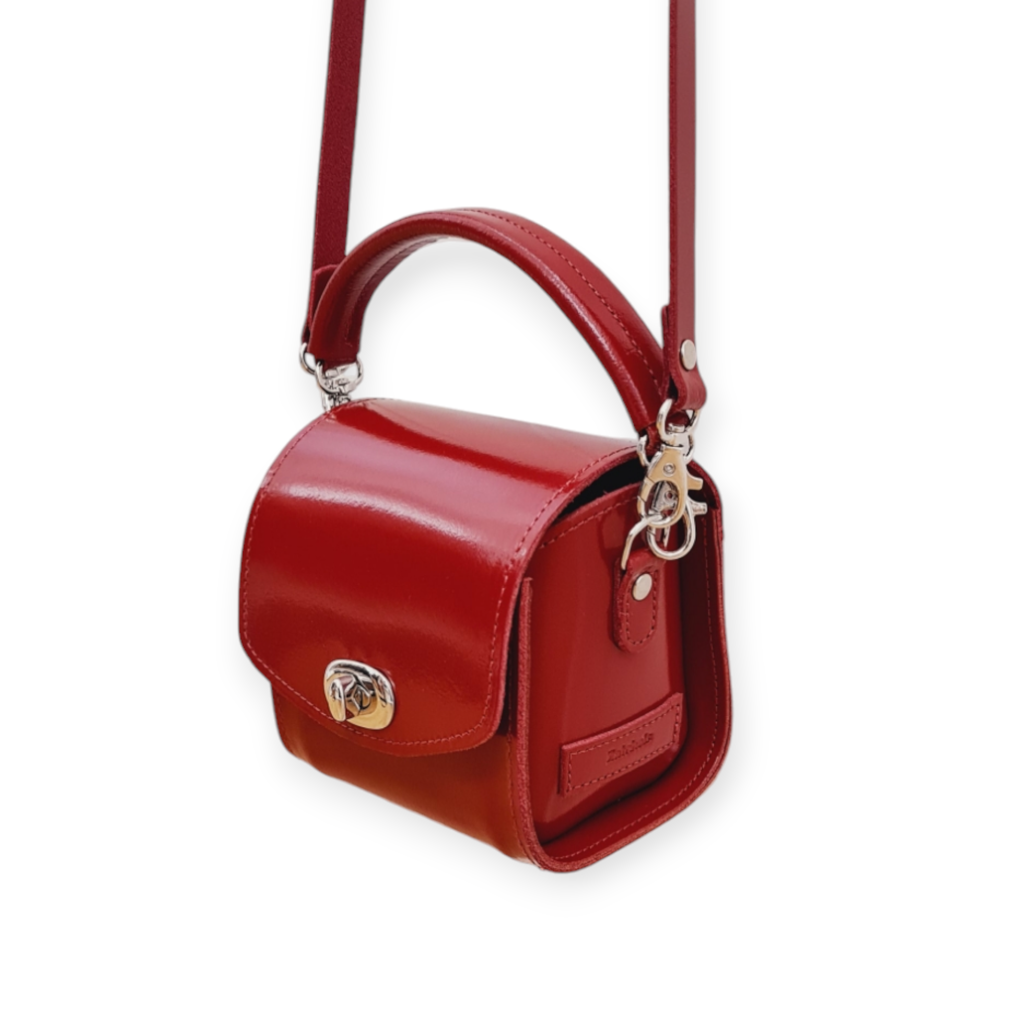 Zatchels Bauble High Shine Handmade Leather Bag - Red