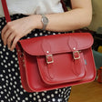 Zatchels Bright Red Handmade Leather Satchel | 4 Sizes