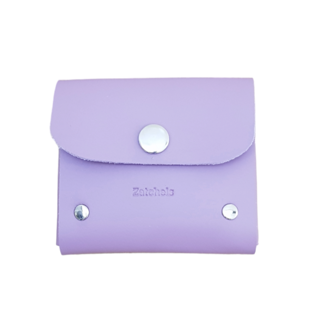 Handmade Leather Simple Coin Purse - Pastel Violet – Zatchels