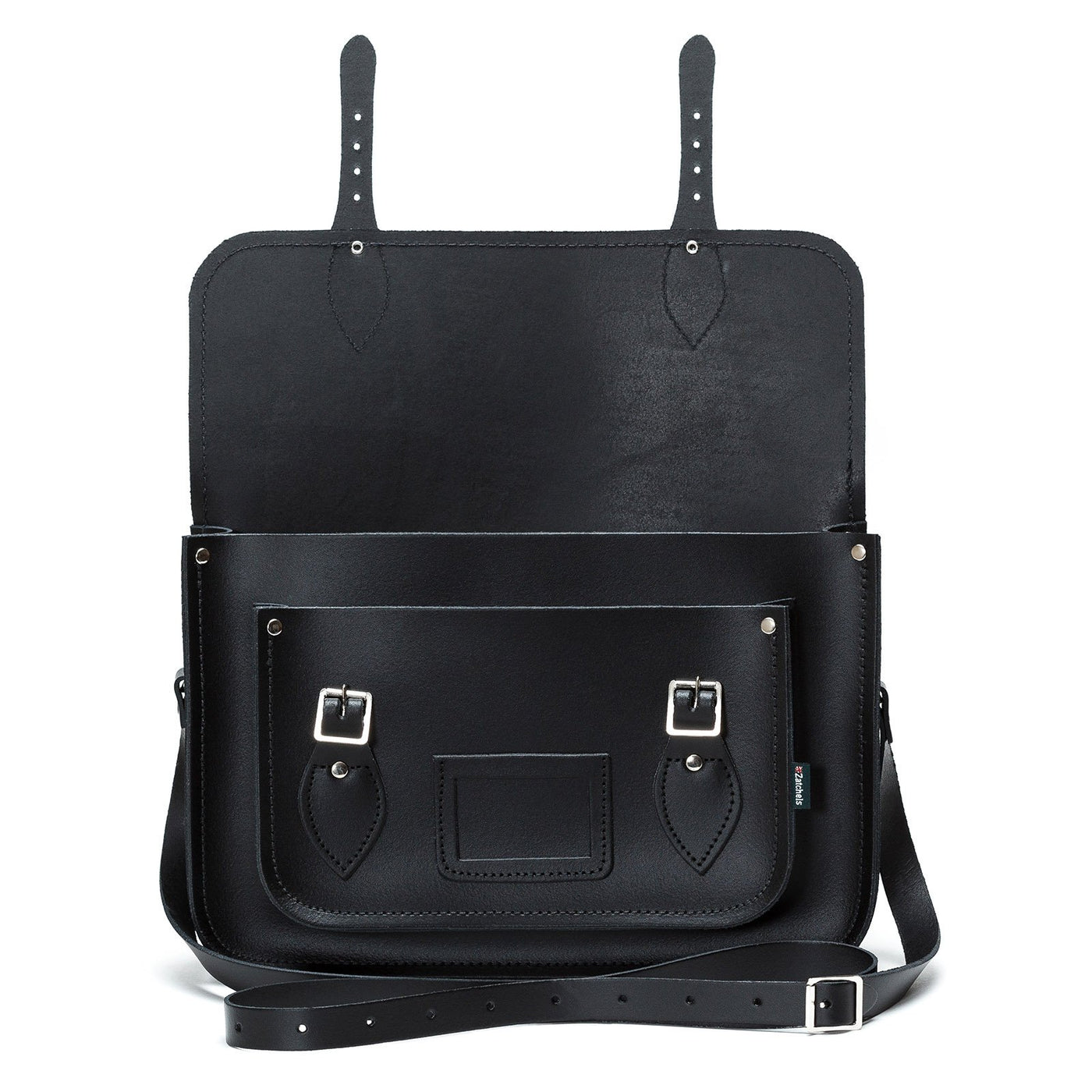 Zatchels Black Handmade Leather Satchel | 4 Sizes