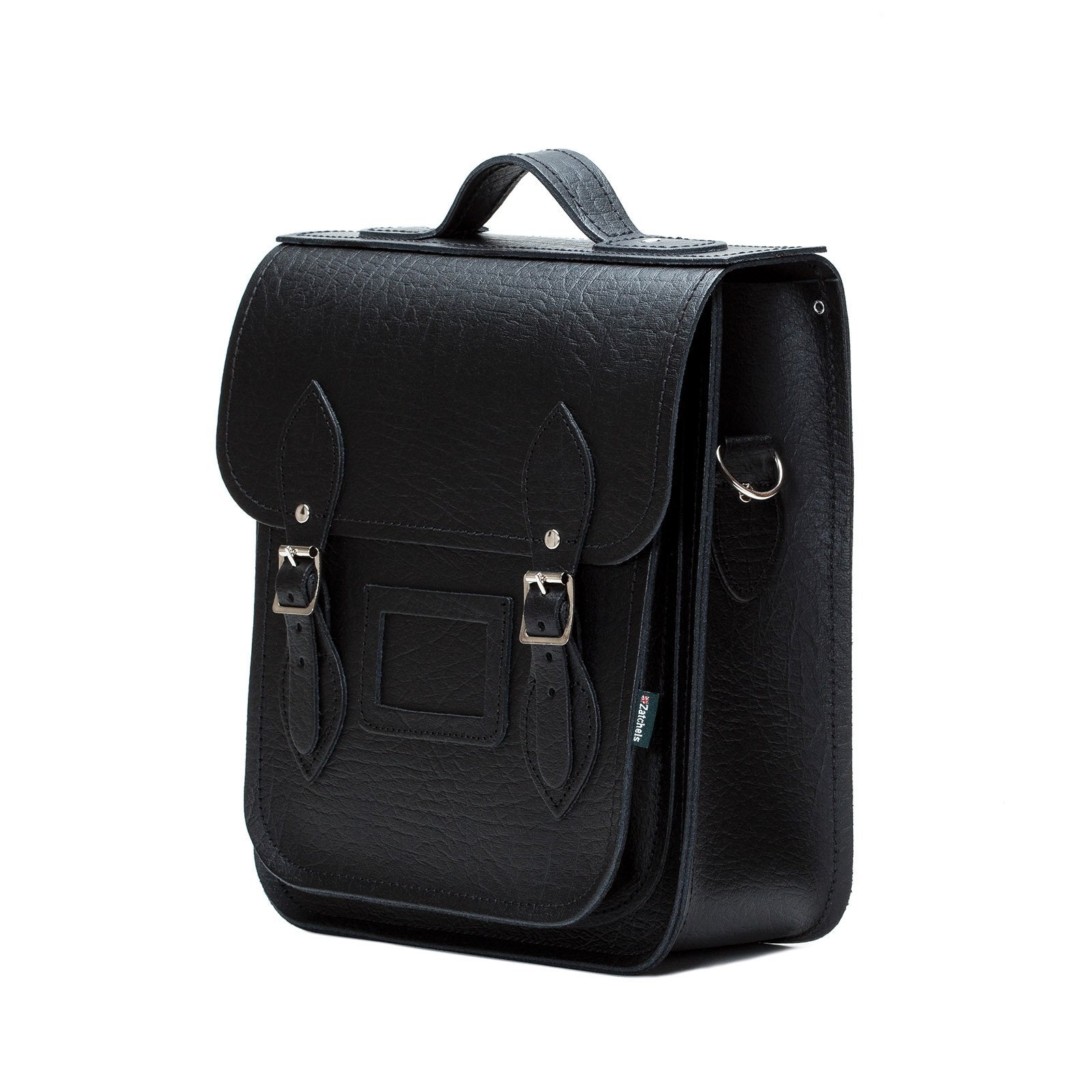 Zatchels Black Executive Handmade Leather Backpack