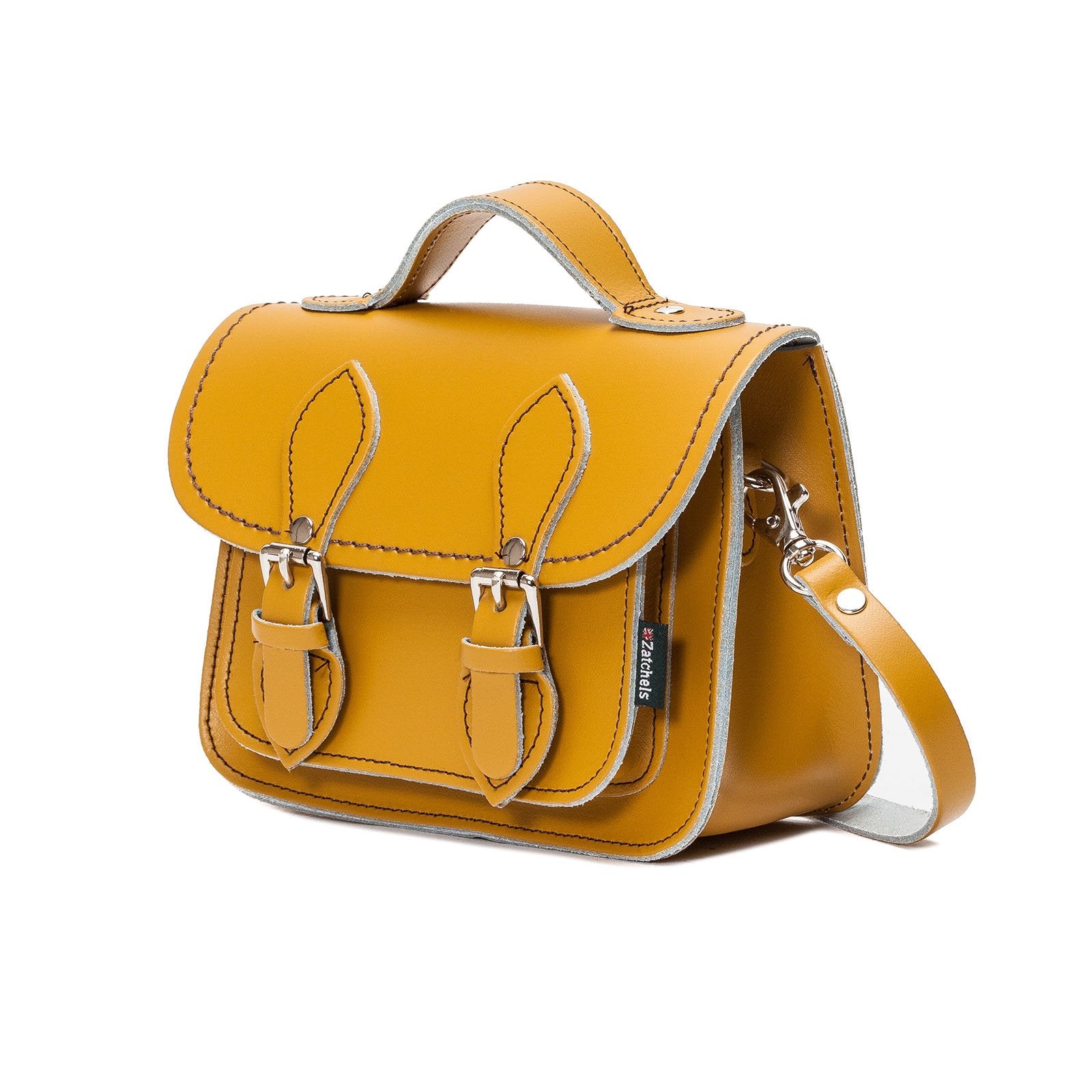Yellow Ochre Leather MICRO Satchel by Zatchels | 18cm/7in | BUY ONLINE