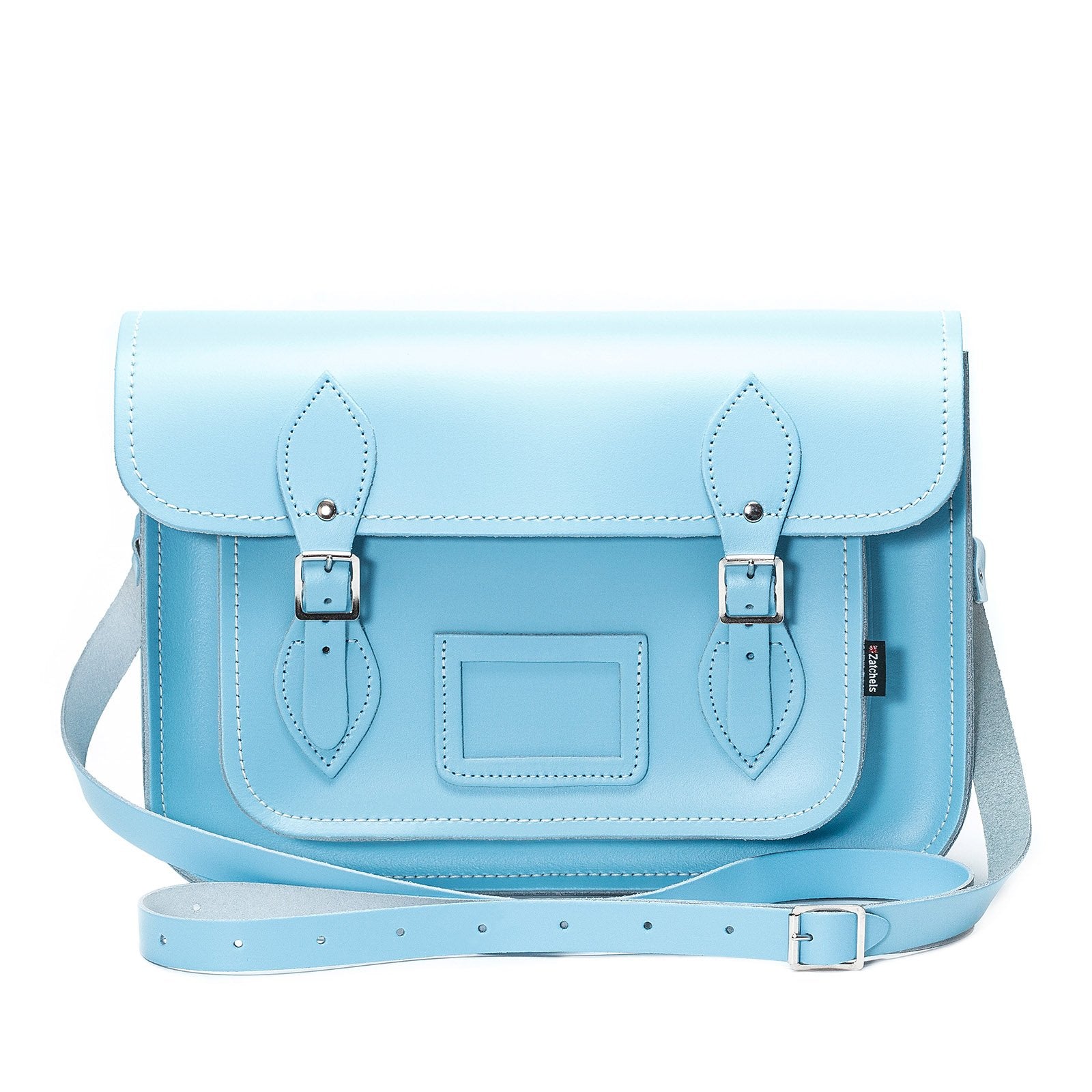 Zatchels Pastel Baby Blue Handmade Leather Satchel | 4 Sizes