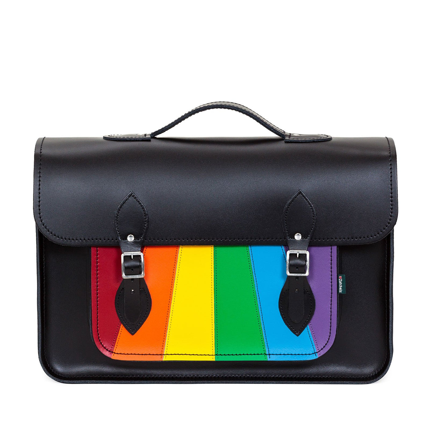 Zatchels Pride Rainbow Leather Satchel | Free UK P&P