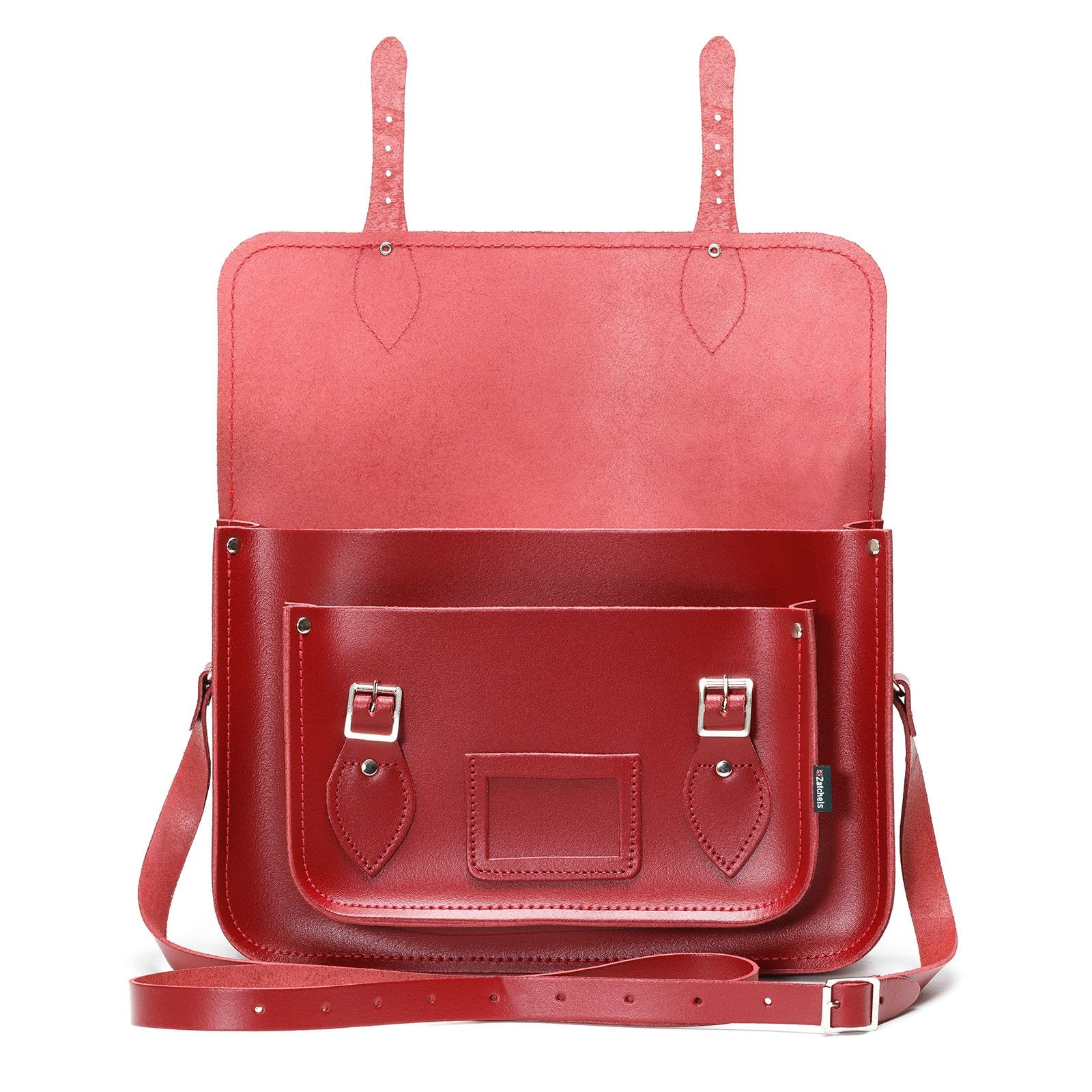 Zatchels Bright Red Handmade Leather Satchel | 4 Sizes