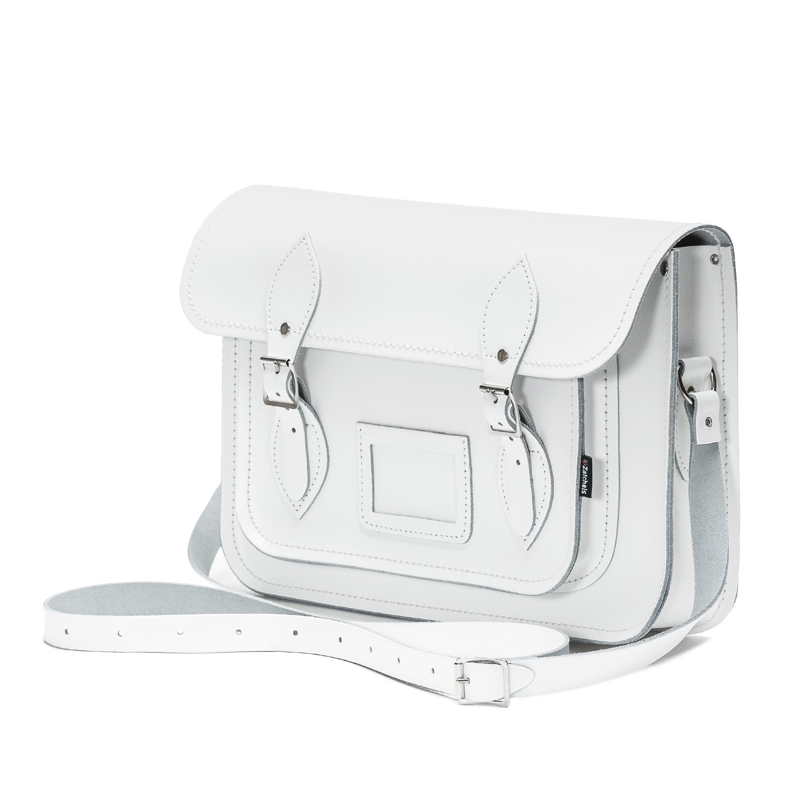 Zatchels White Handmade Leather Satchel | 4 Sizes